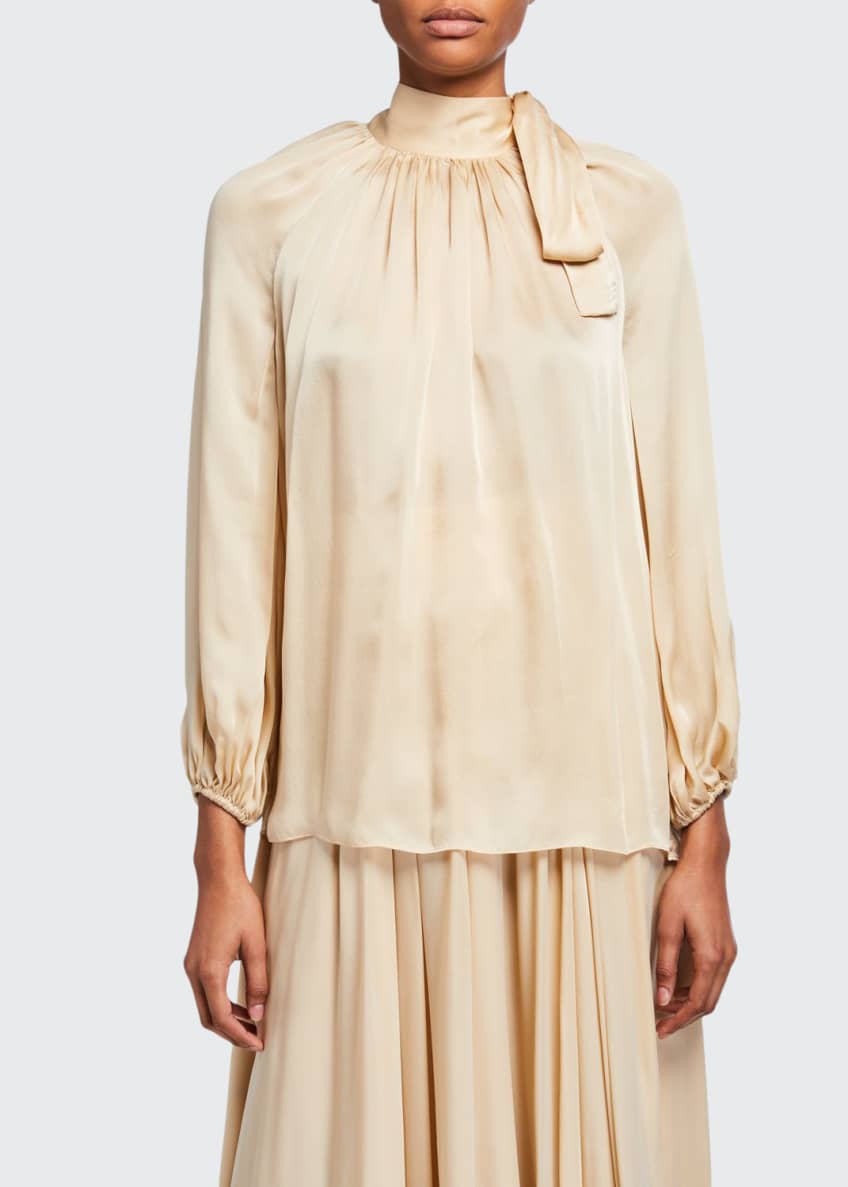 Zimmermann Long-Sleeve Silk Tie-Neck Blouse and Matching Items ...