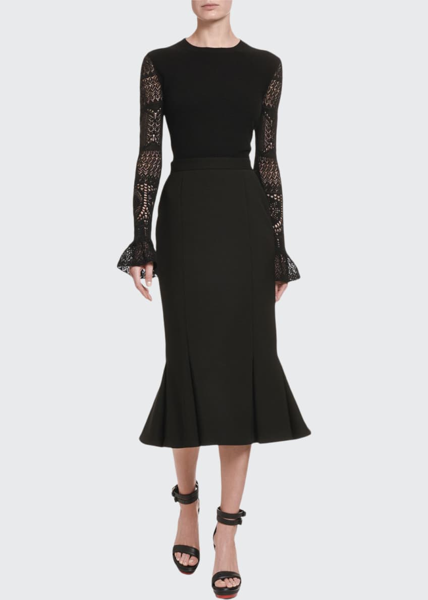 McQueen Wool Crochet-Trim Sweater and Matching Items & Matching Items ...