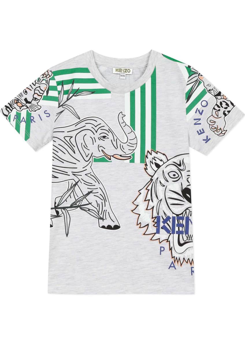 Kenzo Boy's Multi Icon Graphic T-Shirt, Size 2-6 and Matching Items ...