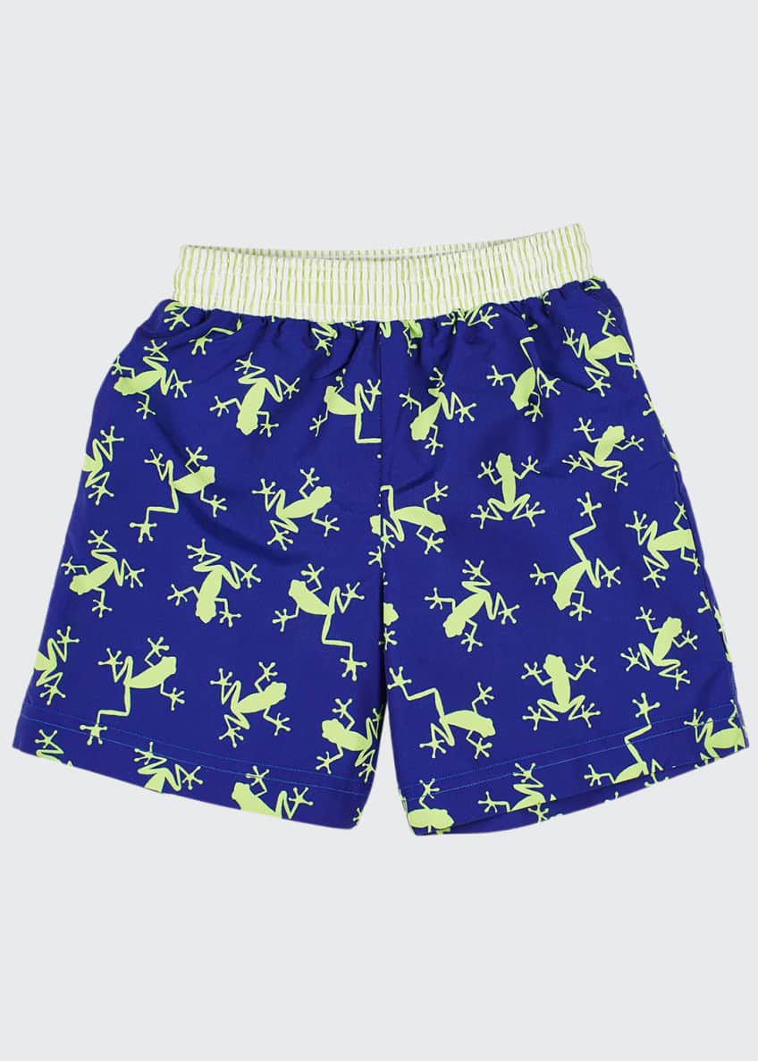 Florence Eiseman Boy's Frog Print Swim Trunks and Matching Items ...