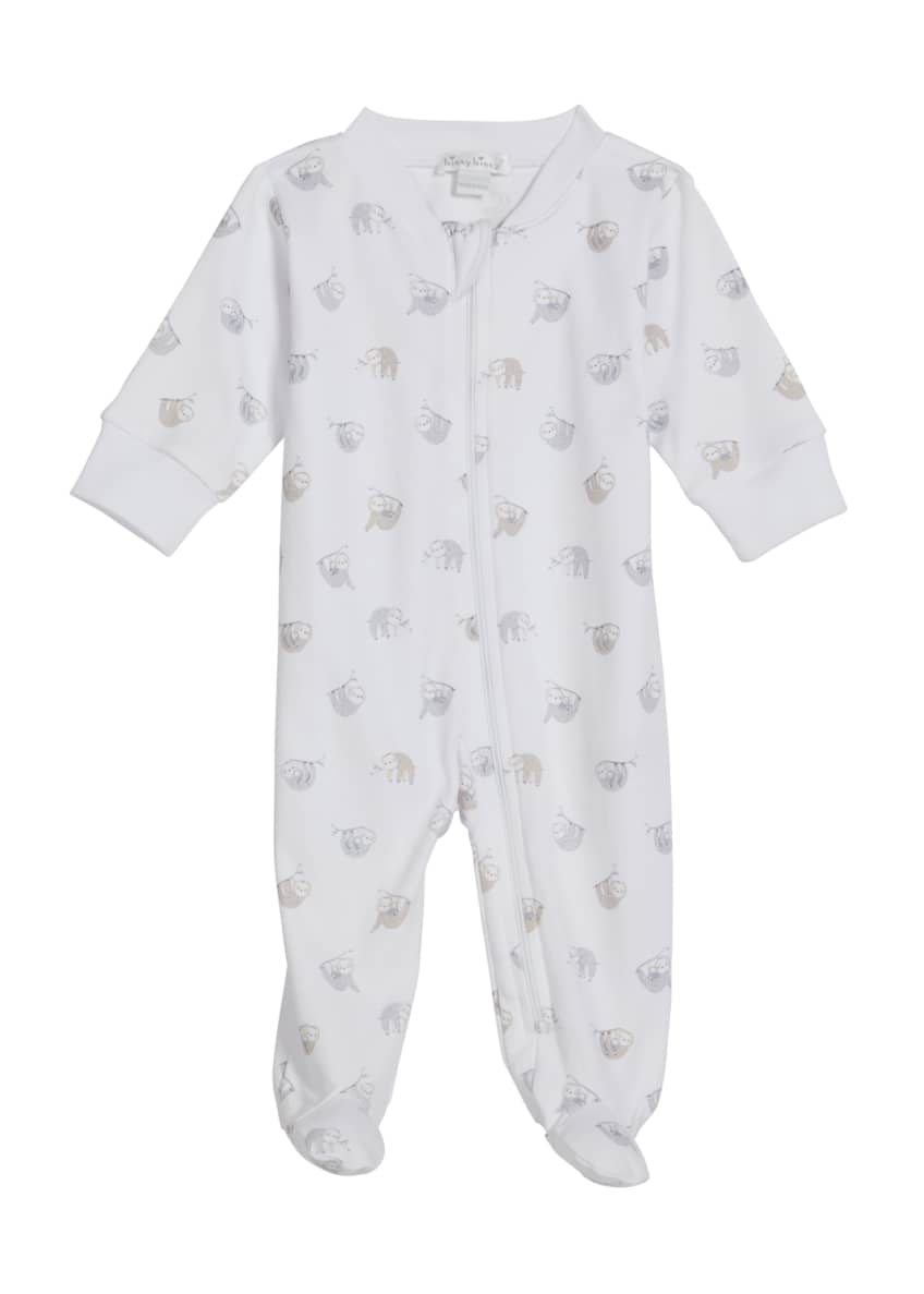 Kissy Kissy Kid's Swinging Sloth's Zip-Up Footie Pajamas, Size Newborn ...