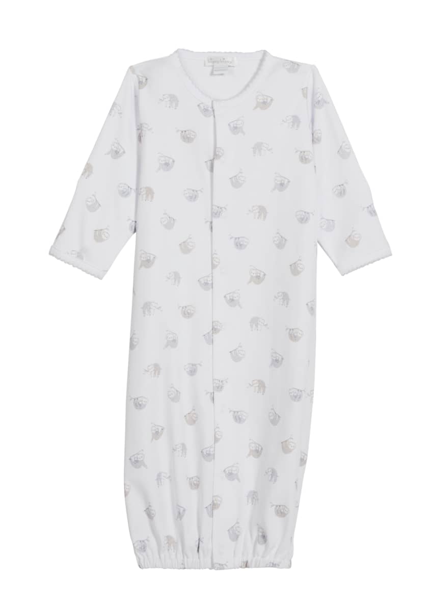 Kissy Kissy Kid's Swinging Sloth's Zip-Up Footie Pajamas, Size Newborn ...