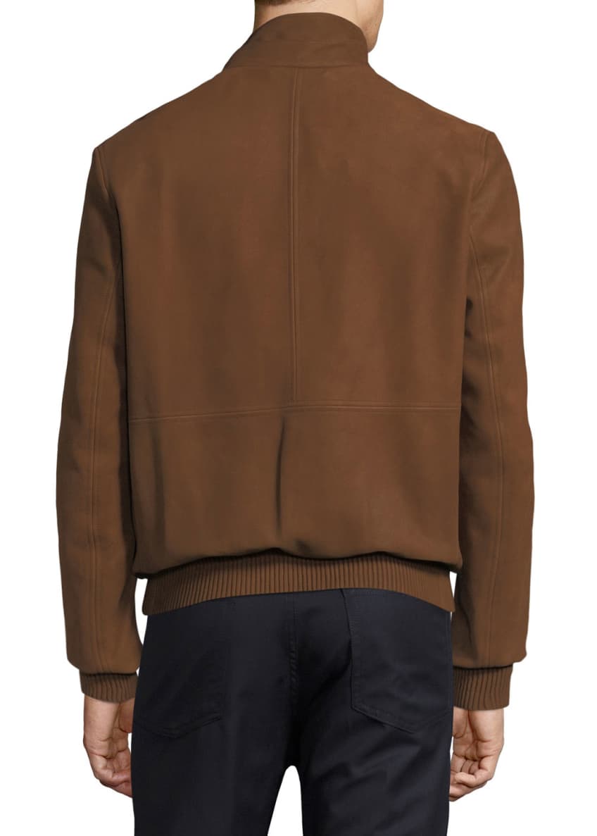 Ermenegildo Zegna Leather Bomber Jacket with Hood and Matching Items ...