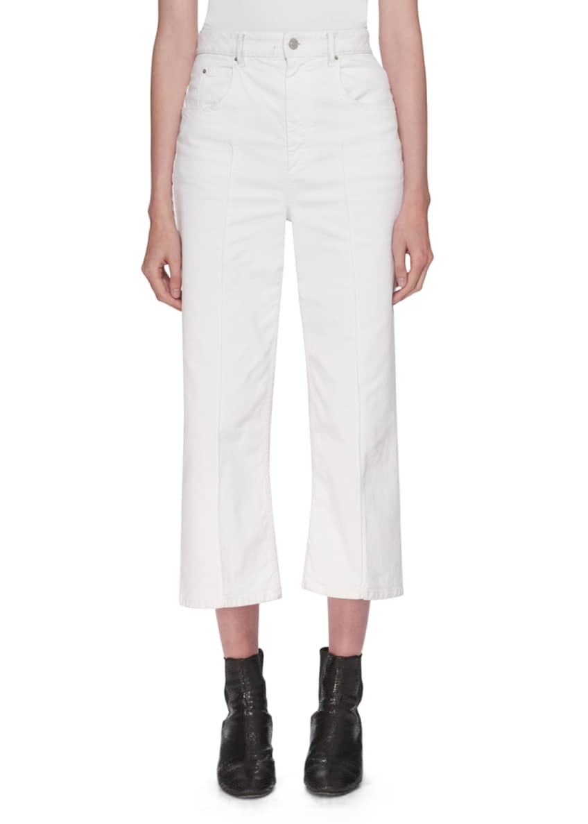 Etoile Isabel Marant Vivia Sleeveless Cotton Blouse with Lace Trim and ...