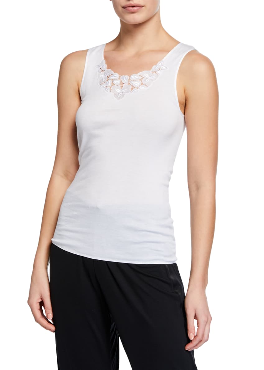 Hanro Aurelia Lace-Trim Tank Top and Matching Items & Matching Items ...