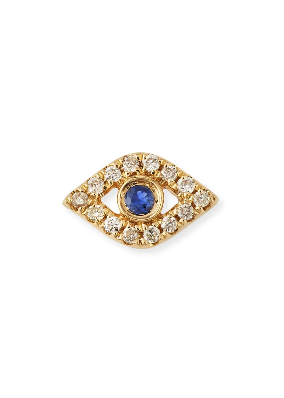 Sydney Evan 14k Diamond Mini Evil Eye Single Stud Earring - Bergdorf ...