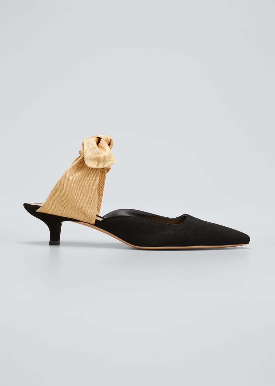 THE ROW Coco Suede 40mm Mule - Bergdorf Goodman