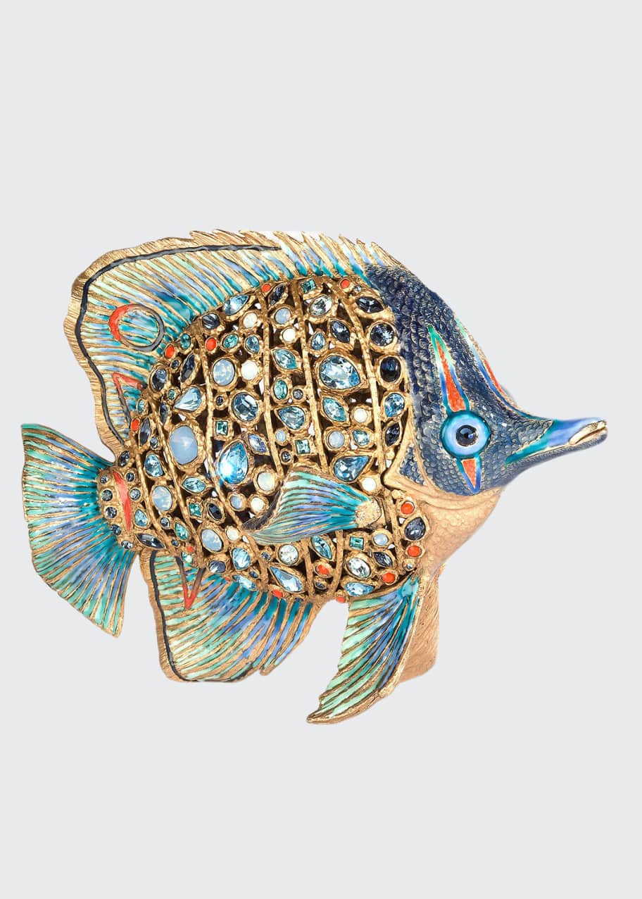 Jay Strongwater Weston Butterfly Fish Figurine - Bergdorf Goodman