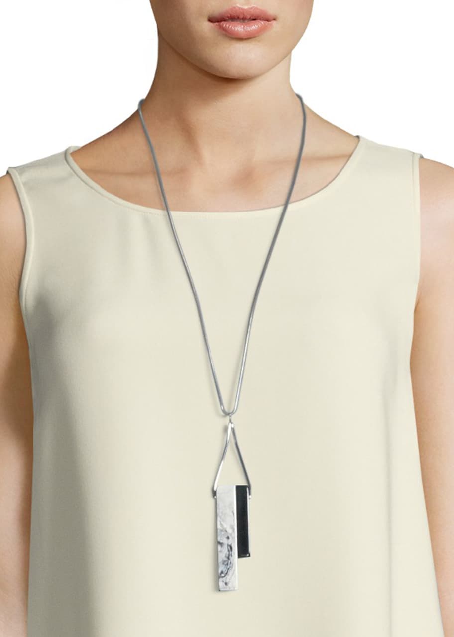 Lafayette 148 New York Long Double-Rectangle Necklace - Bergdorf Goodman