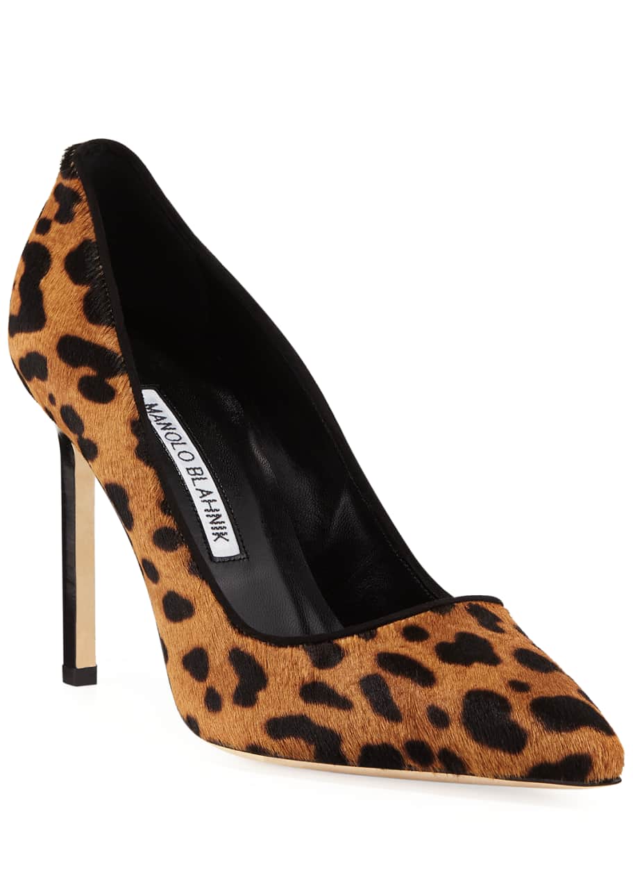 Manolo Blahnik BB Calf Hair Fur 105mm Pumps - Bergdorf Goodman