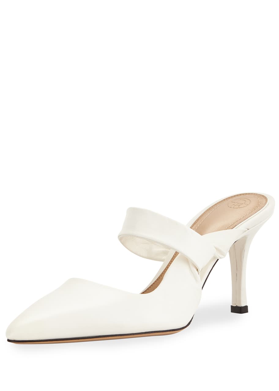 THE ROW Gala Twist Leather Mule Pumps - Bergdorf Goodman