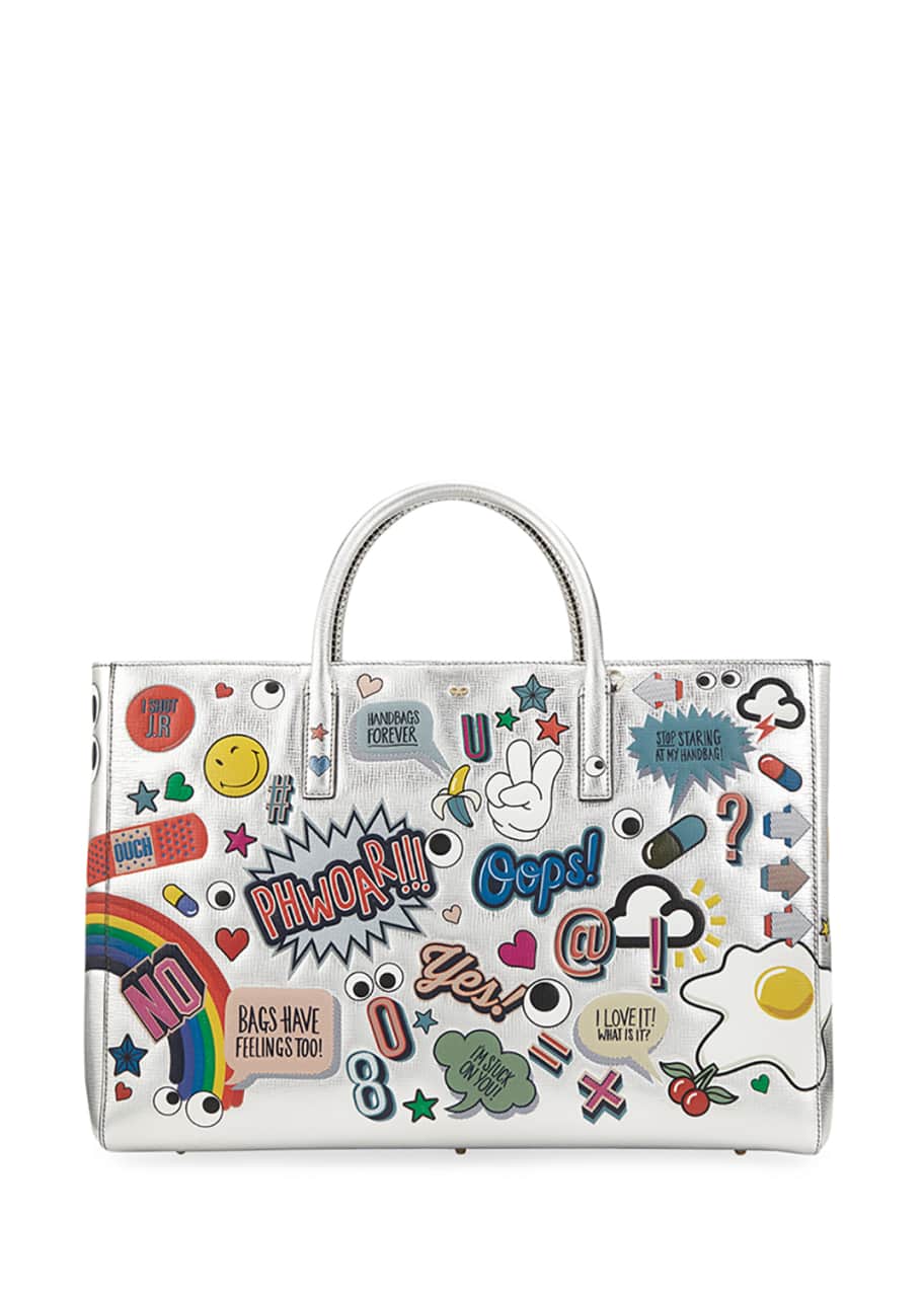 Anya Hindmarch Ebury Maxi All Over Wink Stickers Tote Bag - Bergdorf ...