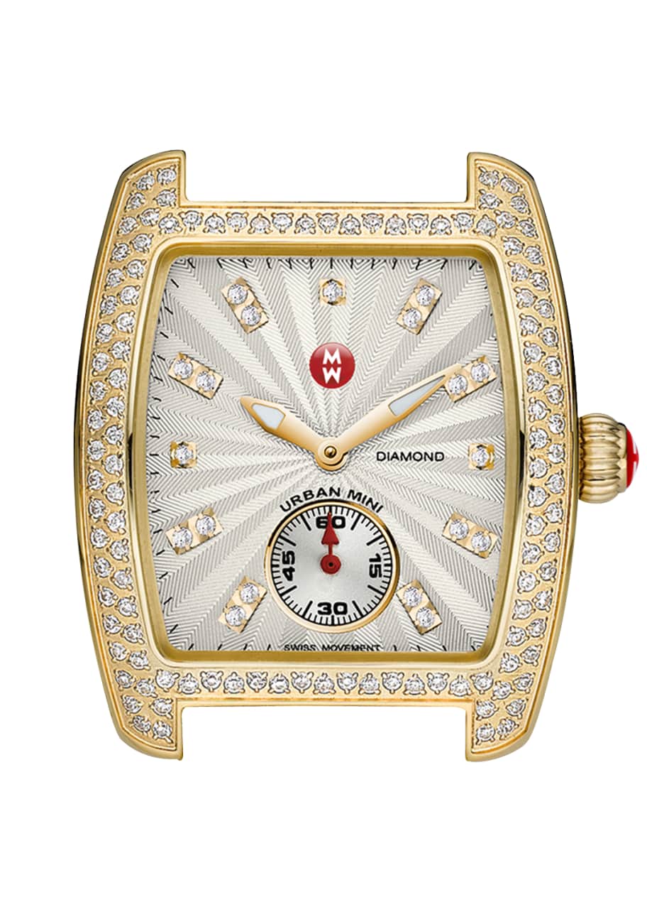 MICHELE Urban Mini Diamond Watch Head, Gold - Bergdorf Goodman