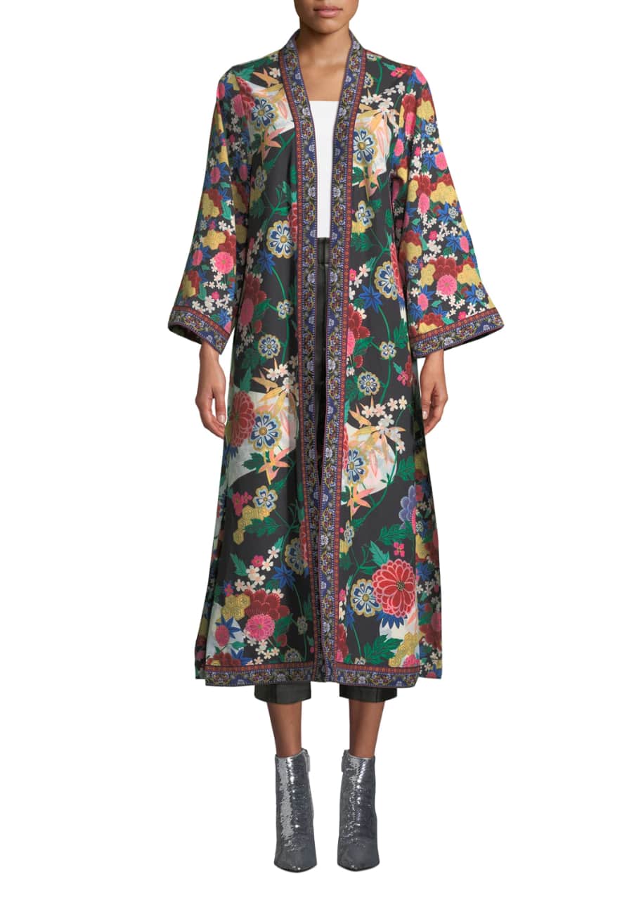 Alice + Olivia Lynn Side-Slit Long Kimono - Bergdorf Goodman