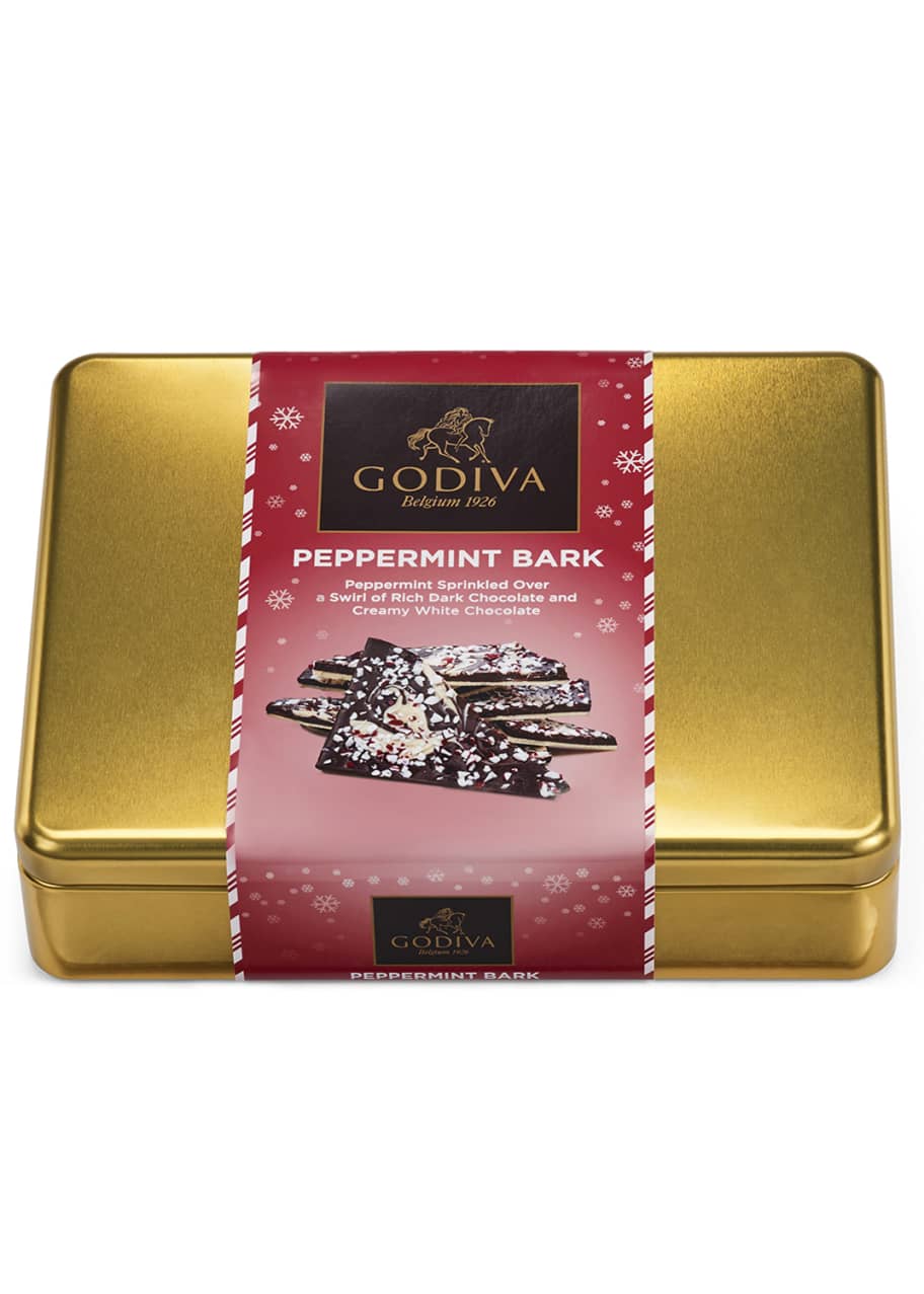Godiva Chocolatier Peppermint Bark Tin - Bergdorf Goodman