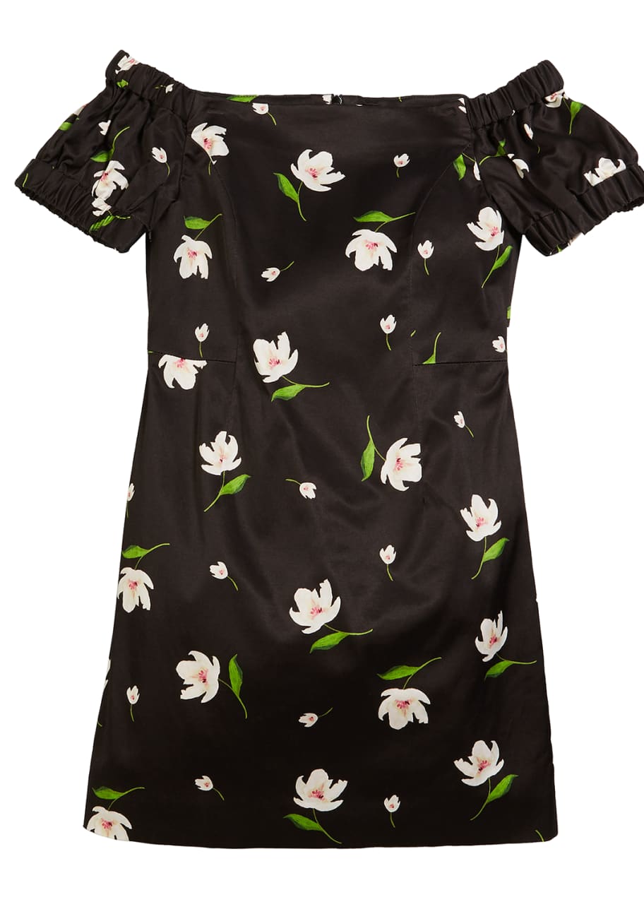 Milly Minis Erin Floral-Print Off-the-Shoulder Dress, Size 7-16 ...