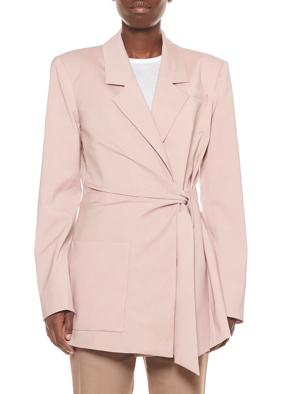 Tibi Cross Dye Wool Wrap Jacket - Bergdorf Goodman