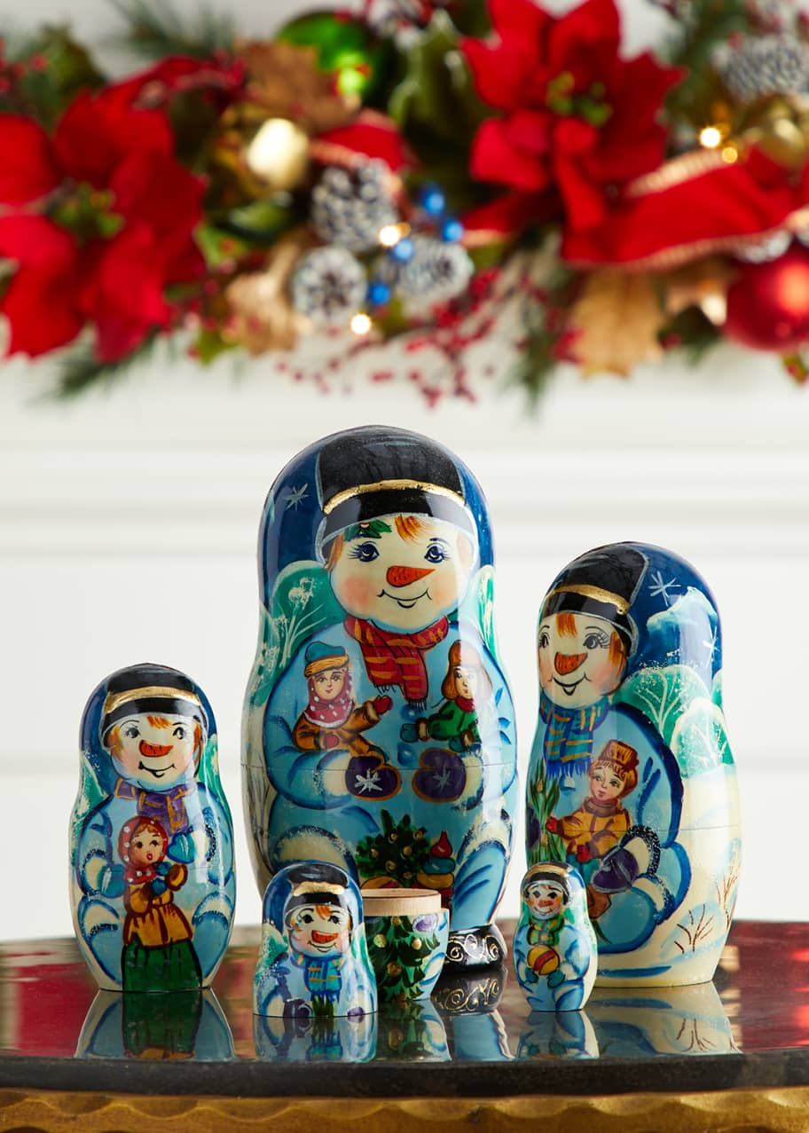 G. Debrekht Mr. Snowman Nesting Dolls, Set of 5 - Bergdorf Goodman