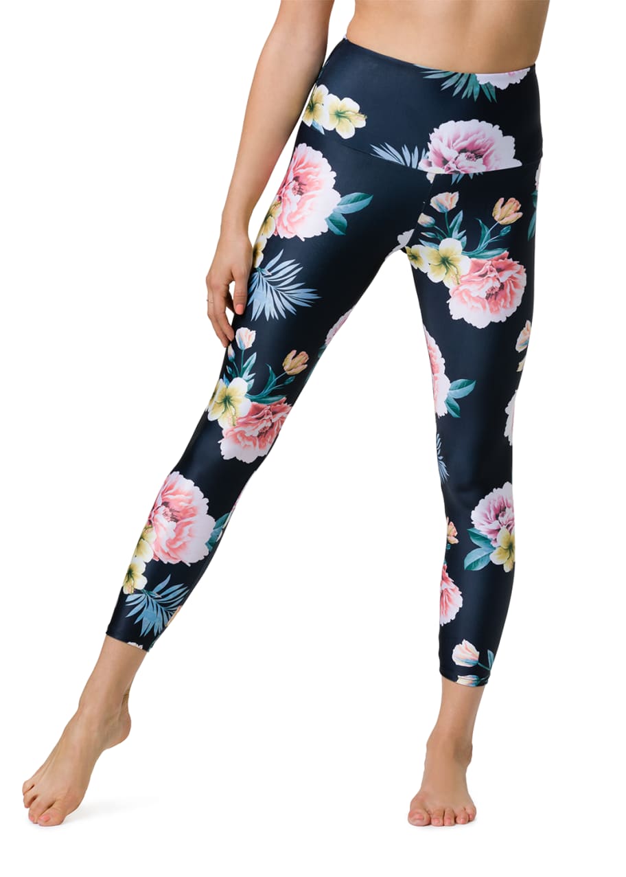 Onzie High-Rise Basic Midi Floral Yoga Leggings - Bergdorf Goodman