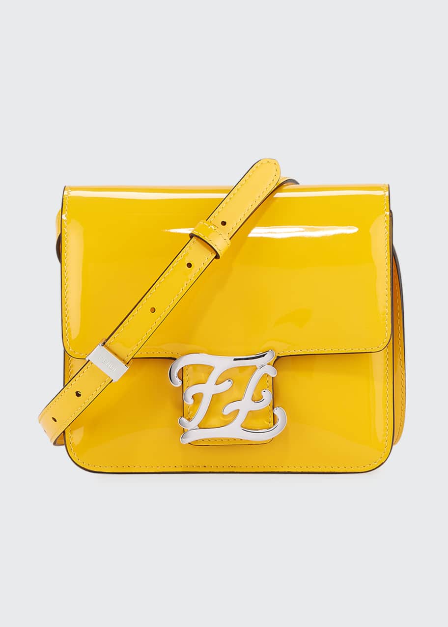 Fendi Karligraphy Shiny Shoulder Bag - Bergdorf Goodman