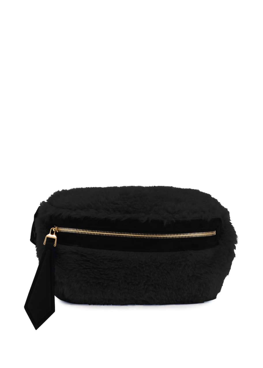 Max Mara Fuzzy Fanny Pack, Black - Bergdorf Goodman