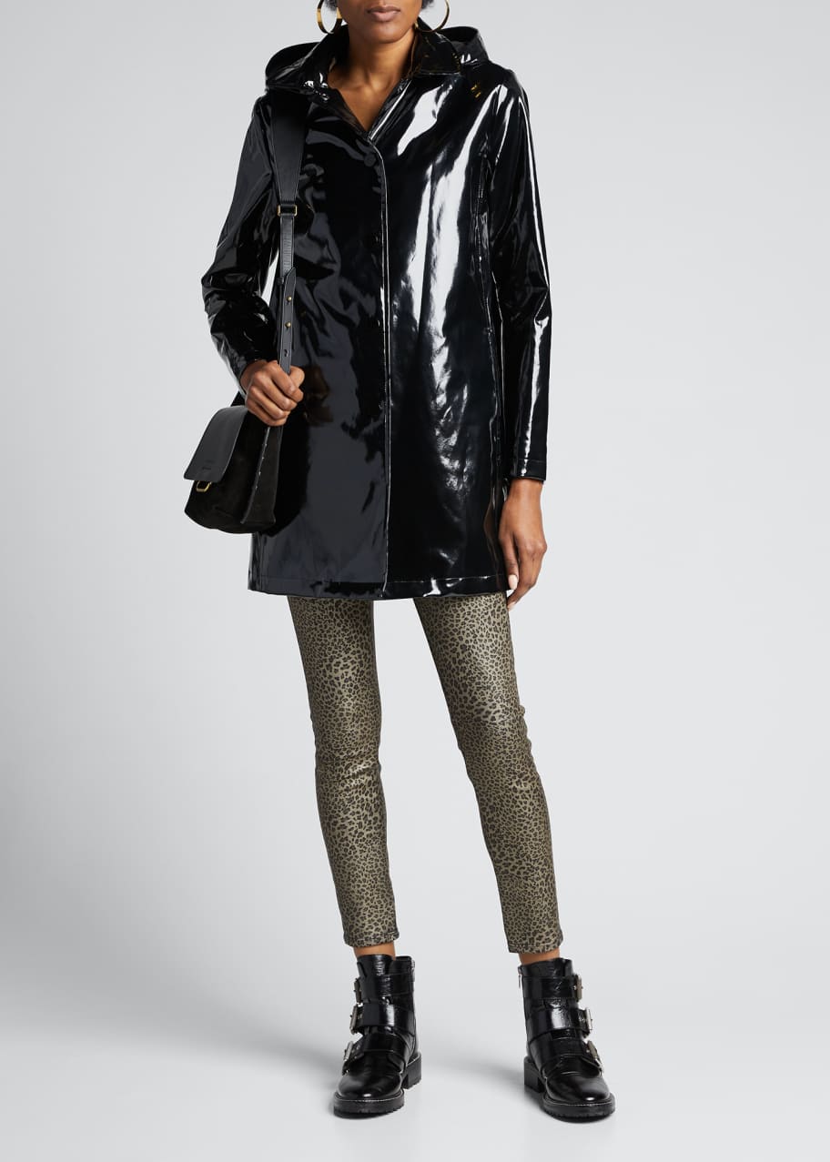 Jane Post Faux-Fur Lined Iconic Slicker w/ Detachable Hood - Bergdorf ...