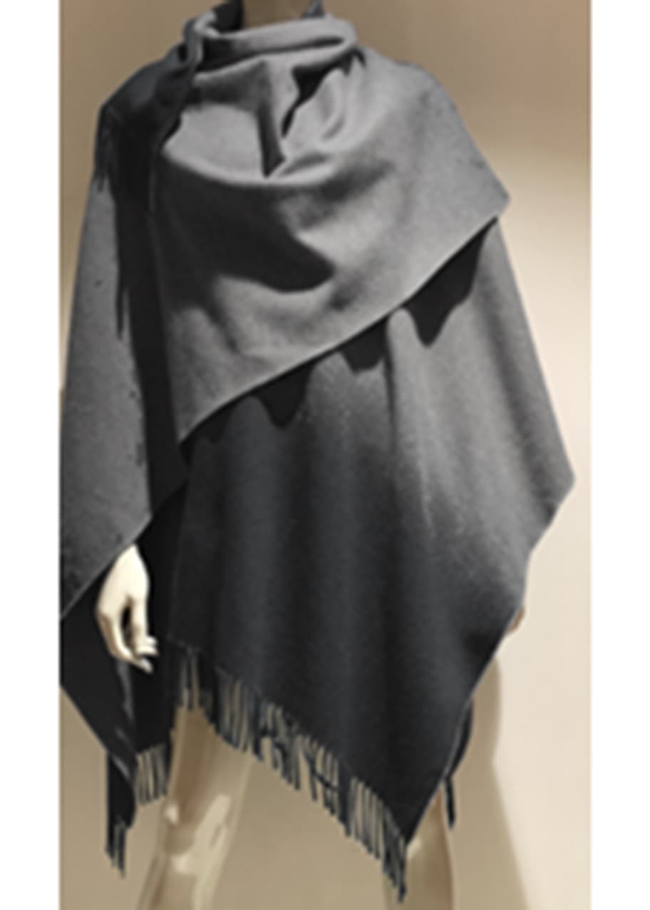 The Cape Code Ari Wool/Cashmere Cape, Gray - Bergdorf Goodman