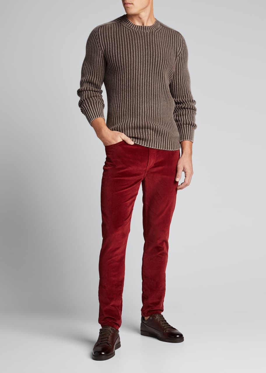 monfrere Men's Brando Slim-Fit Velvet Pants - Bergdorf Goodman