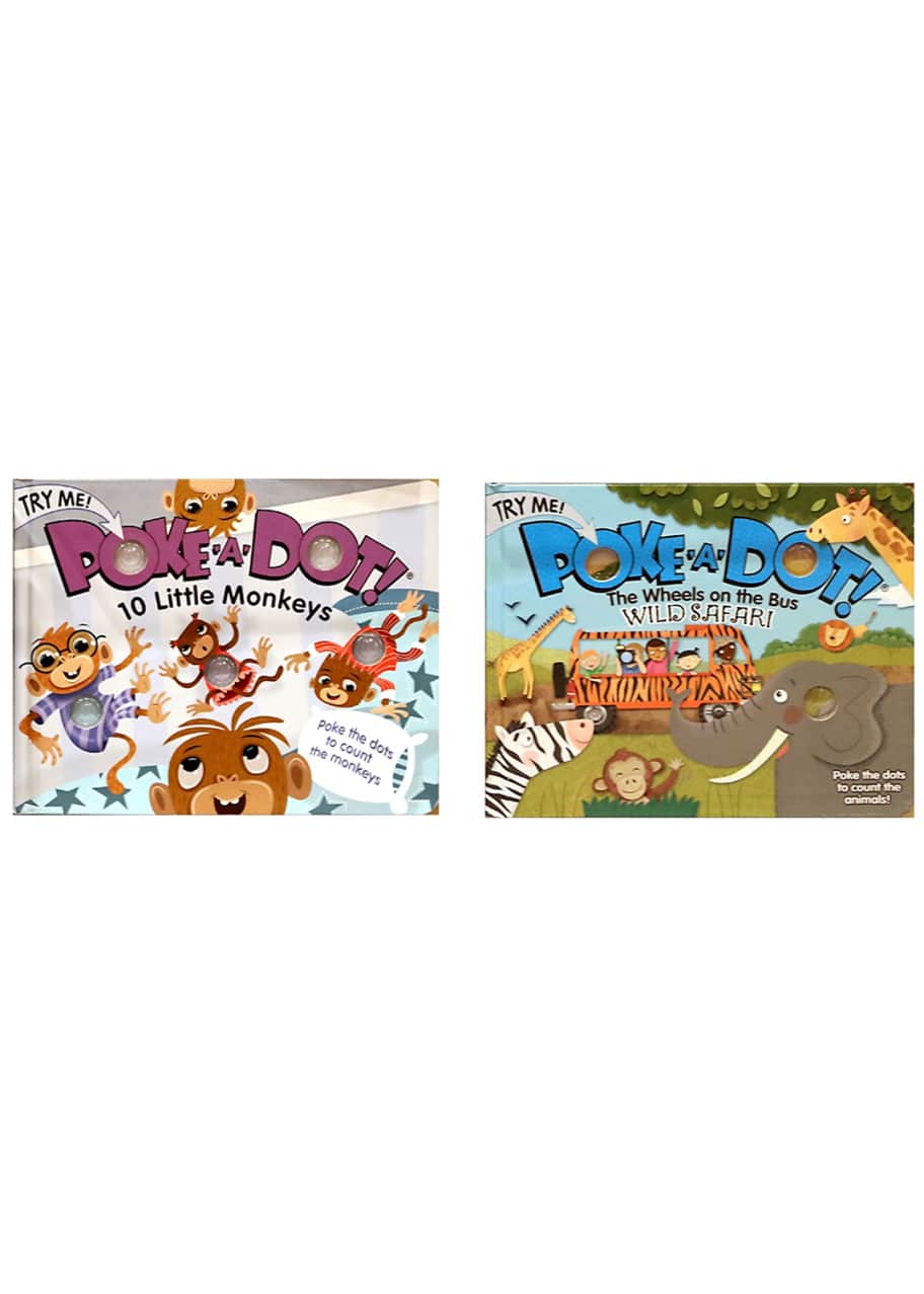 Melissa & Doug Poke-A-Dot Book Bundle - "10 Little Monkeys" and "Wheels ...