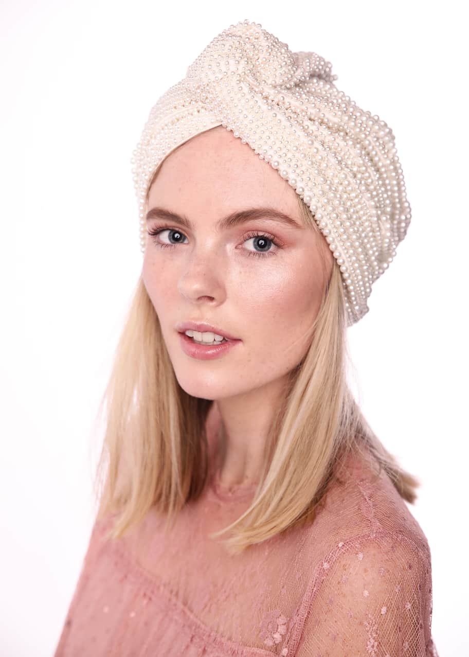 Maryjane Claverol Frankie Pearly Turban - Bergdorf Goodman