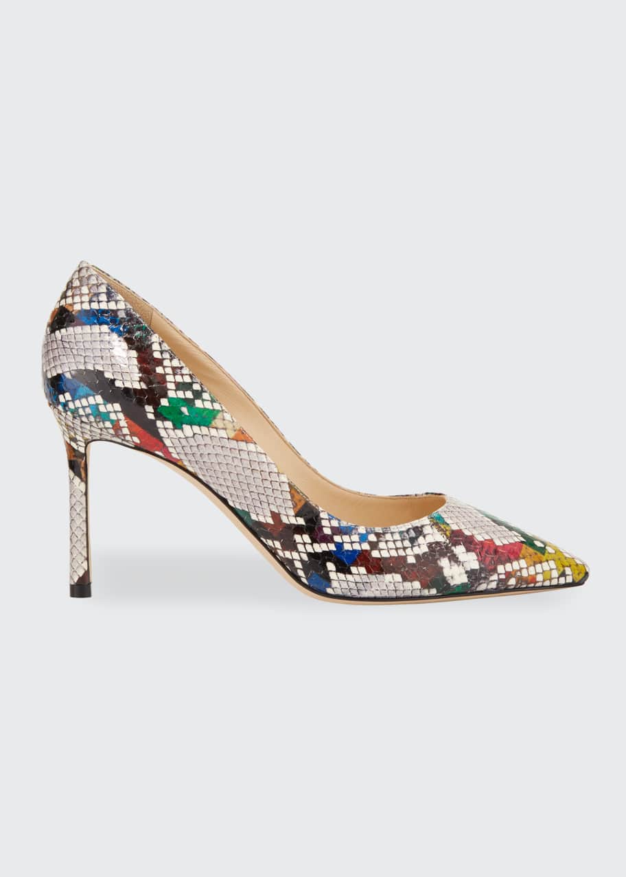 Jimmy Choo Romy 85mm Snake-Print Pumps - Bergdorf Goodman