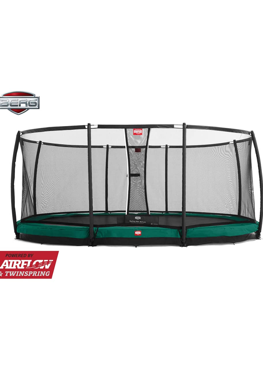 BERG TOYS 17' In-Ground Grand Champion Oval Trampoline with Safety Net ...