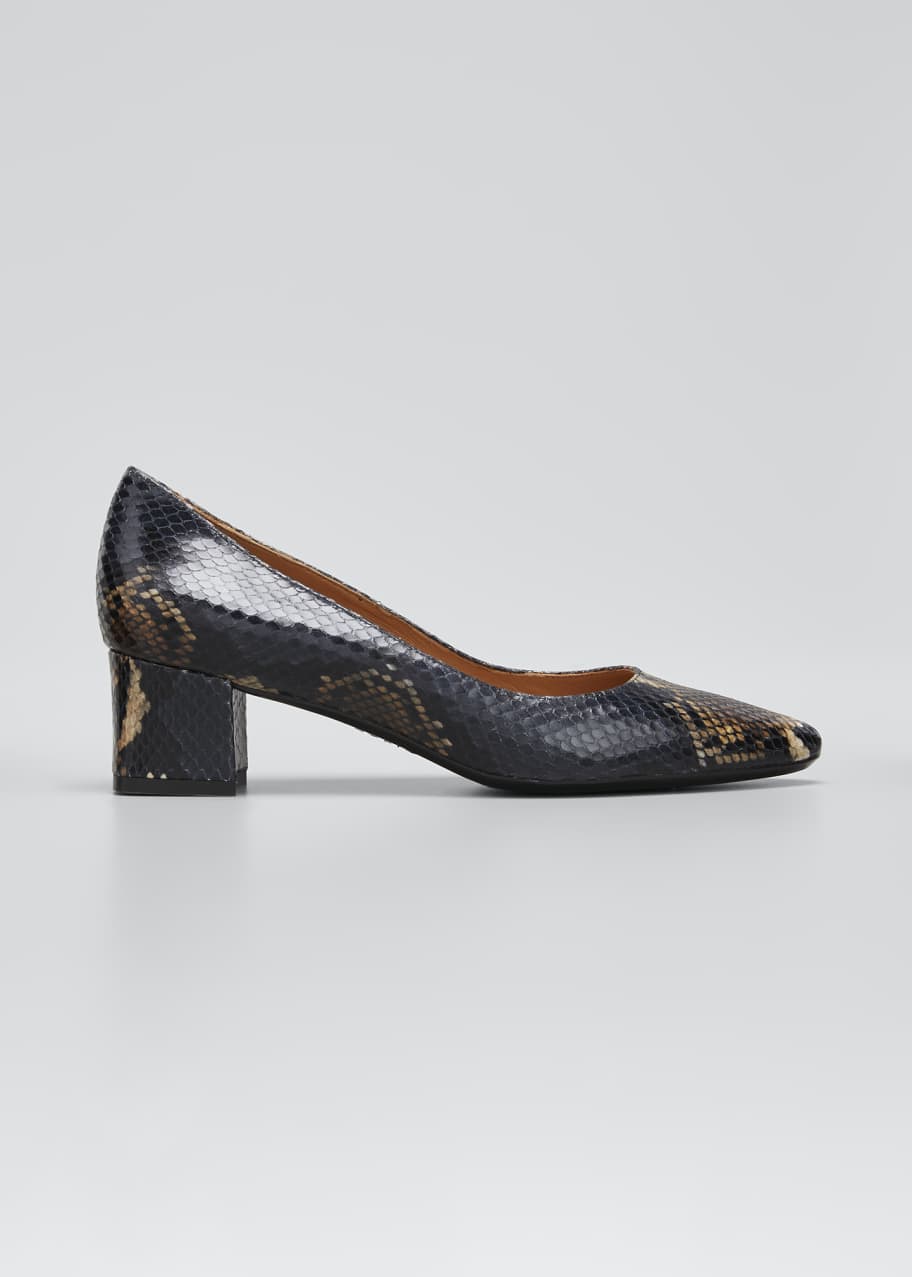 Aquatalia Pasha Snake-Print Leather Pumps - Bergdorf Goodman