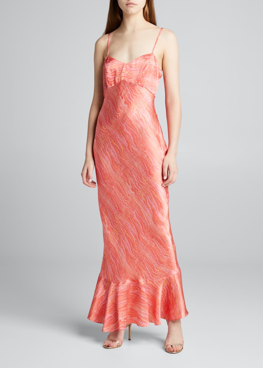 Saloni Mimi B Satin Dress - Bergdorf Goodman
