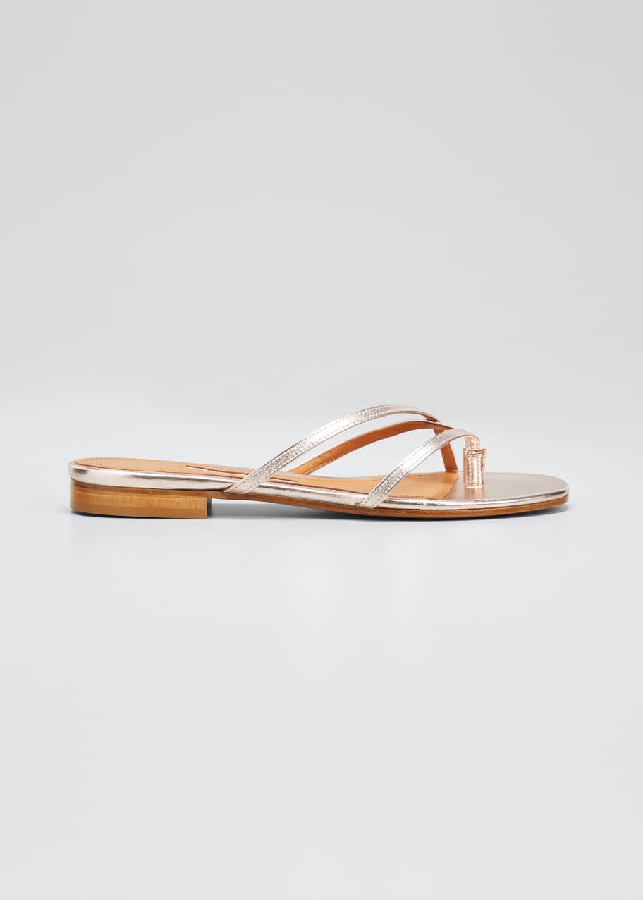 Emme Parsons Sam Metallic Napa Thong Sandals - Bergdorf Goodman