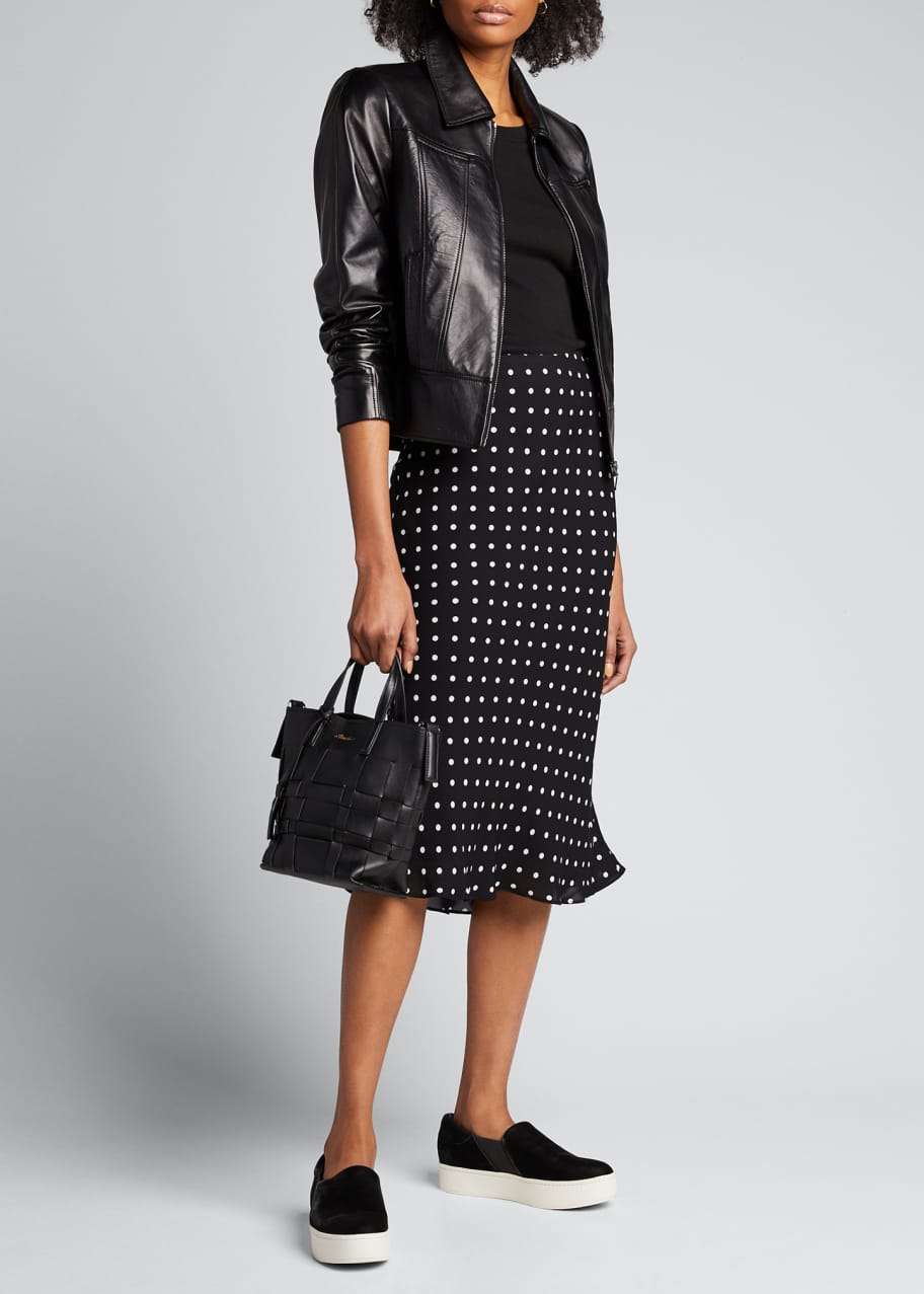 Elie Tahari Addison Zip-Front Leather Jacket - Bergdorf Goodman