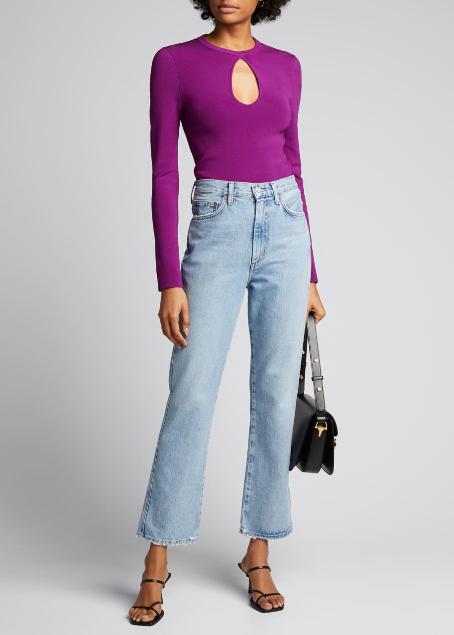 Ramy Brook Meagan Fitted Keyhole Sweater - Bergdorf Goodman