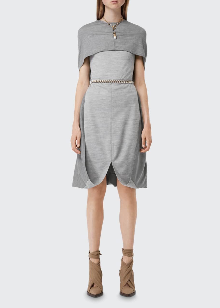 Burberry Jersey Cape Dress - Bergdorf Goodman
