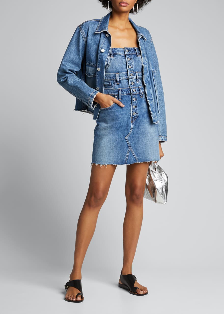 Hudson Triple Layer Denim Mini Dress - Bergdorf Goodman