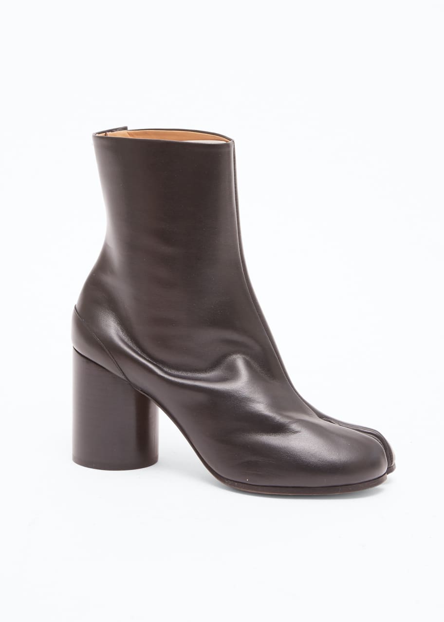 Maison Margiela Tabi Block-Heel Split-Toe Booties - Bergdorf Goodman