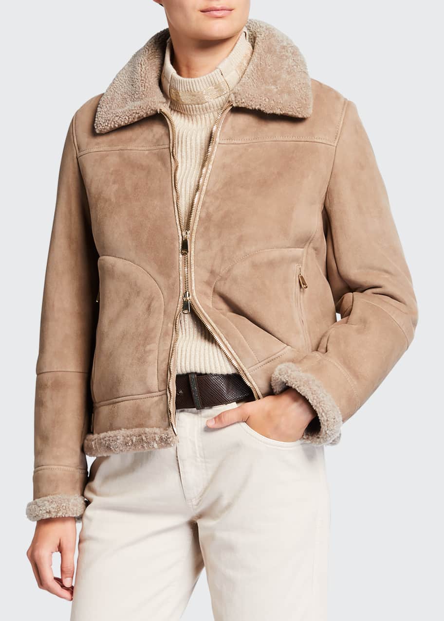 Brunello Cucinelli Curly Shearling Coat - Bergdorf Goodman