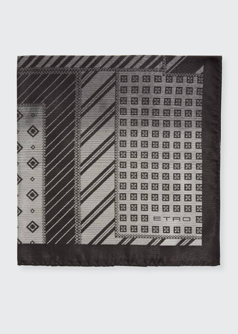 Etro Men's Multi-Pattern Pocket Square - Bergdorf Goodman