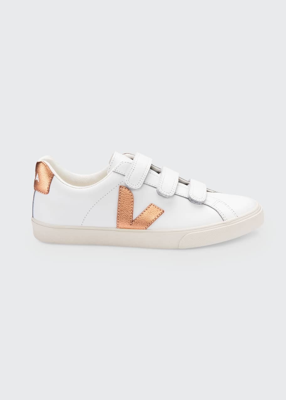 VEJA Metallic Logo Grip-Strap Trio Skater Sneakers - Bergdorf Goodman