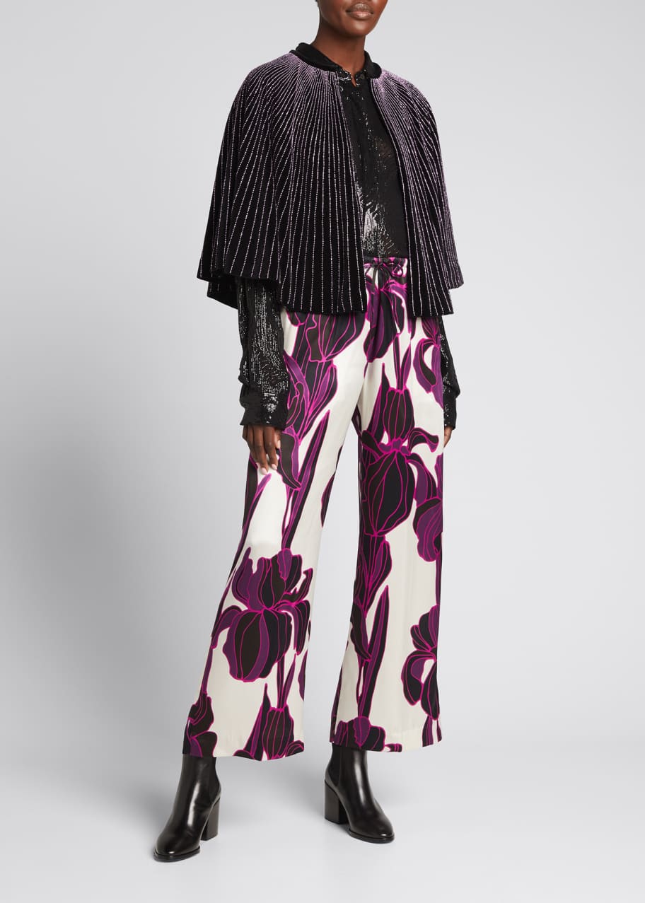 Dries Van Noten Embellished Velvet Capelet - Bergdorf Goodman