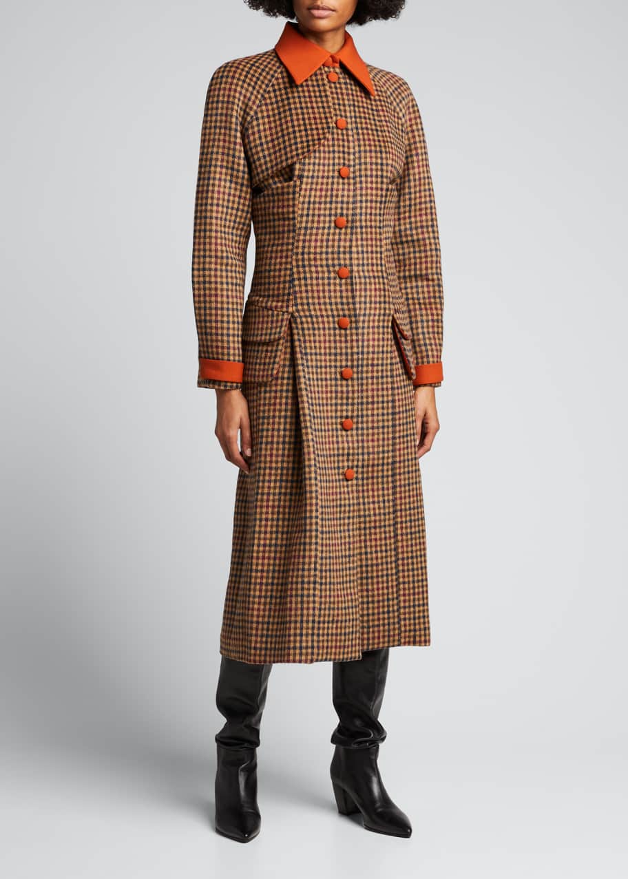 Materiel Corset Waist Check Long Coat - Bergdorf Goodman