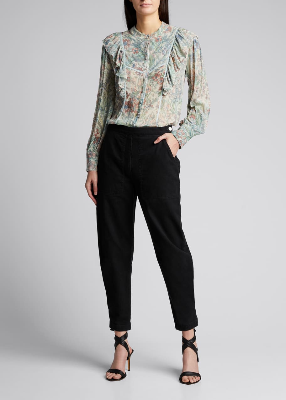 LoveShackFancy Beatrix Long-Sleeve Floral Blouse - Bergdorf Goodman