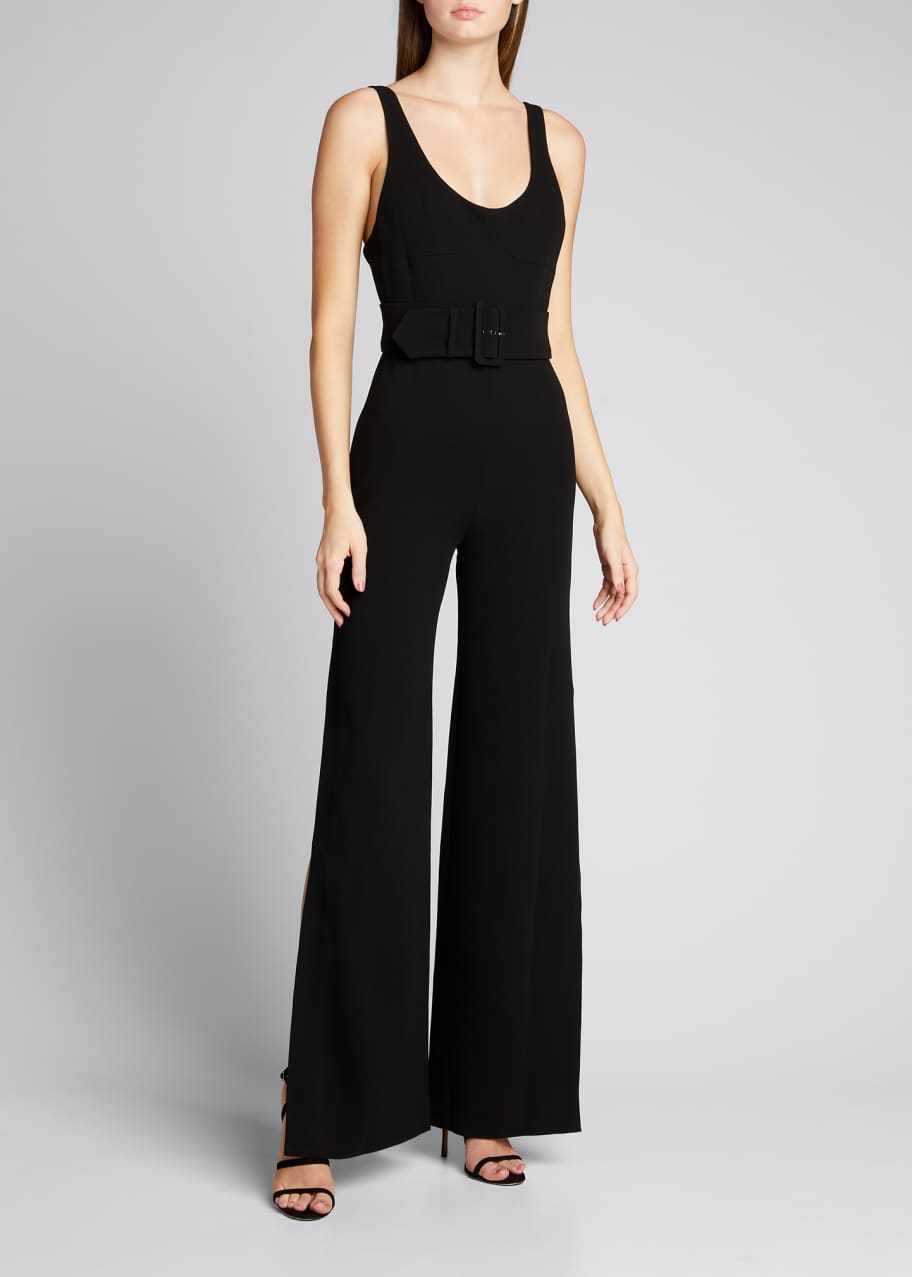 SIMKHAI Belted Side Slit Jumpsuit - Bergdorf Goodman