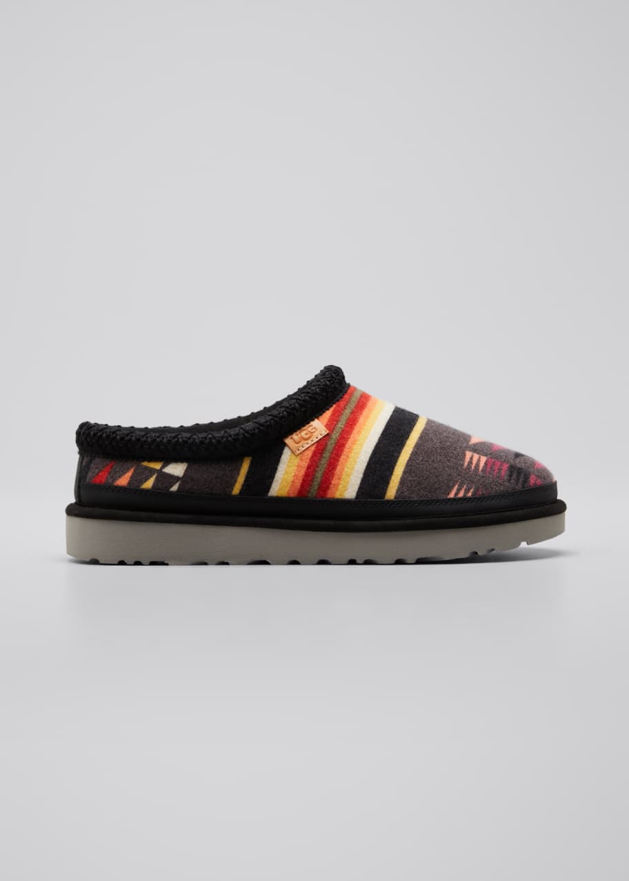UGG Men's Tasman Woodmont Aztec-Print Wool Slippers - Bergdorf Goodman