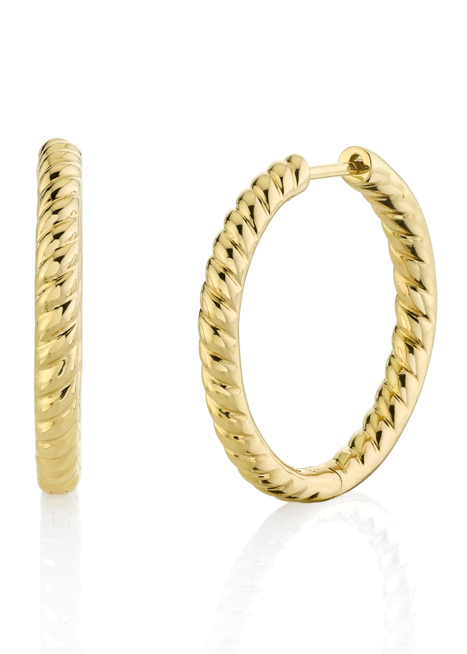 Anita Ko Zoe Braided Hoop Earrings in 18k Yellow Gold - Bergdorf Goodman
