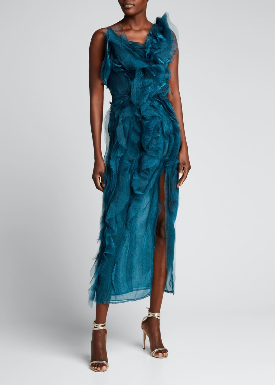 Jason Wu Collection Organza Ruffle Column Dress - Bergdorf Goodman